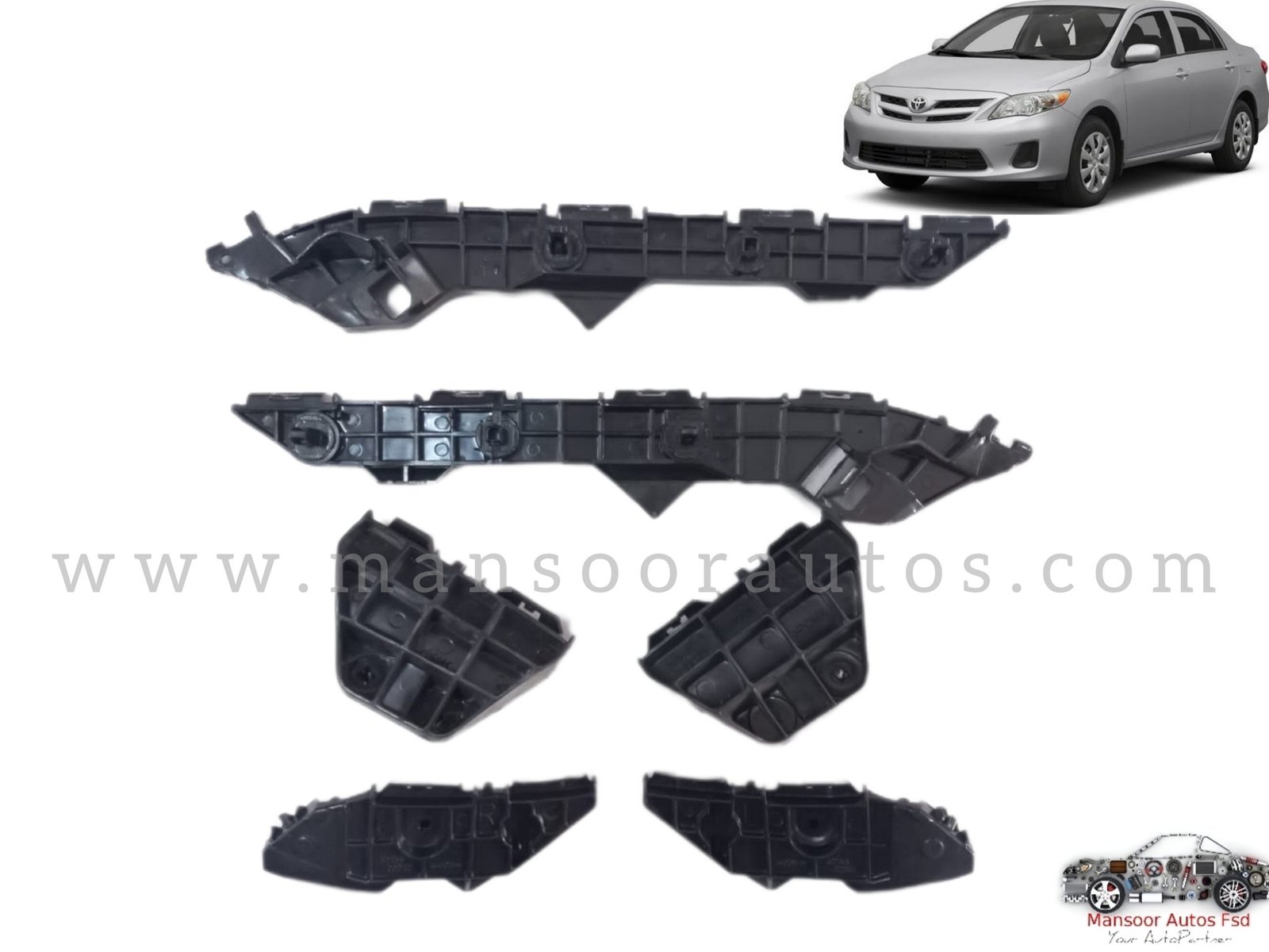 Buy online Rear Bumper Spacer Kit for Toyota Corolla 2011-2014 ...